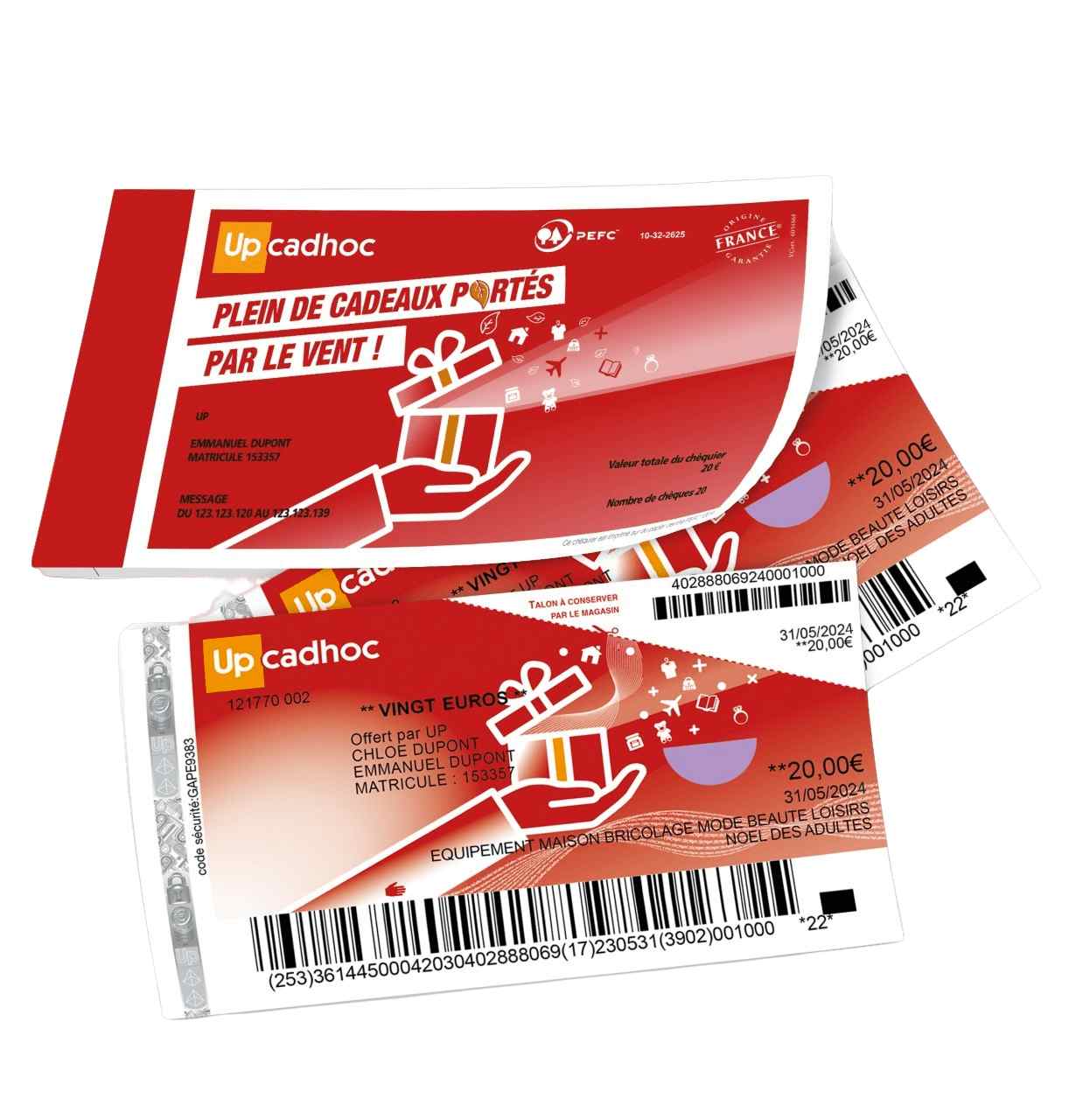 Acheter chèque cadeau UpCadhoc - exonération de charges - Upcoop